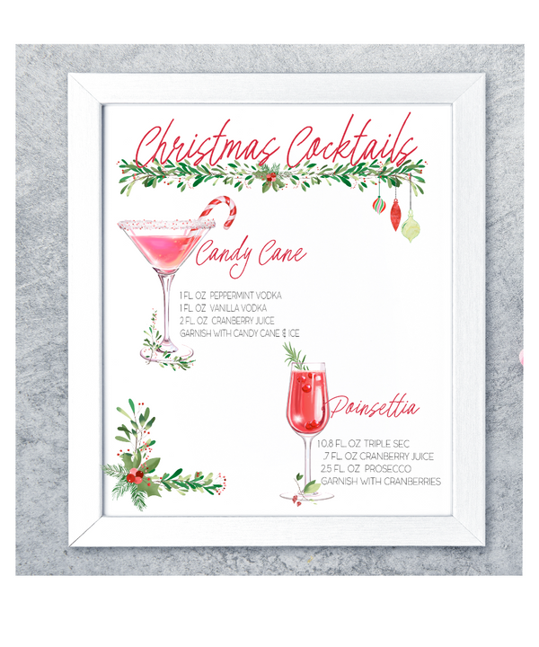 Printable Holiday Signature Drink Menu – Vinylbug Designs