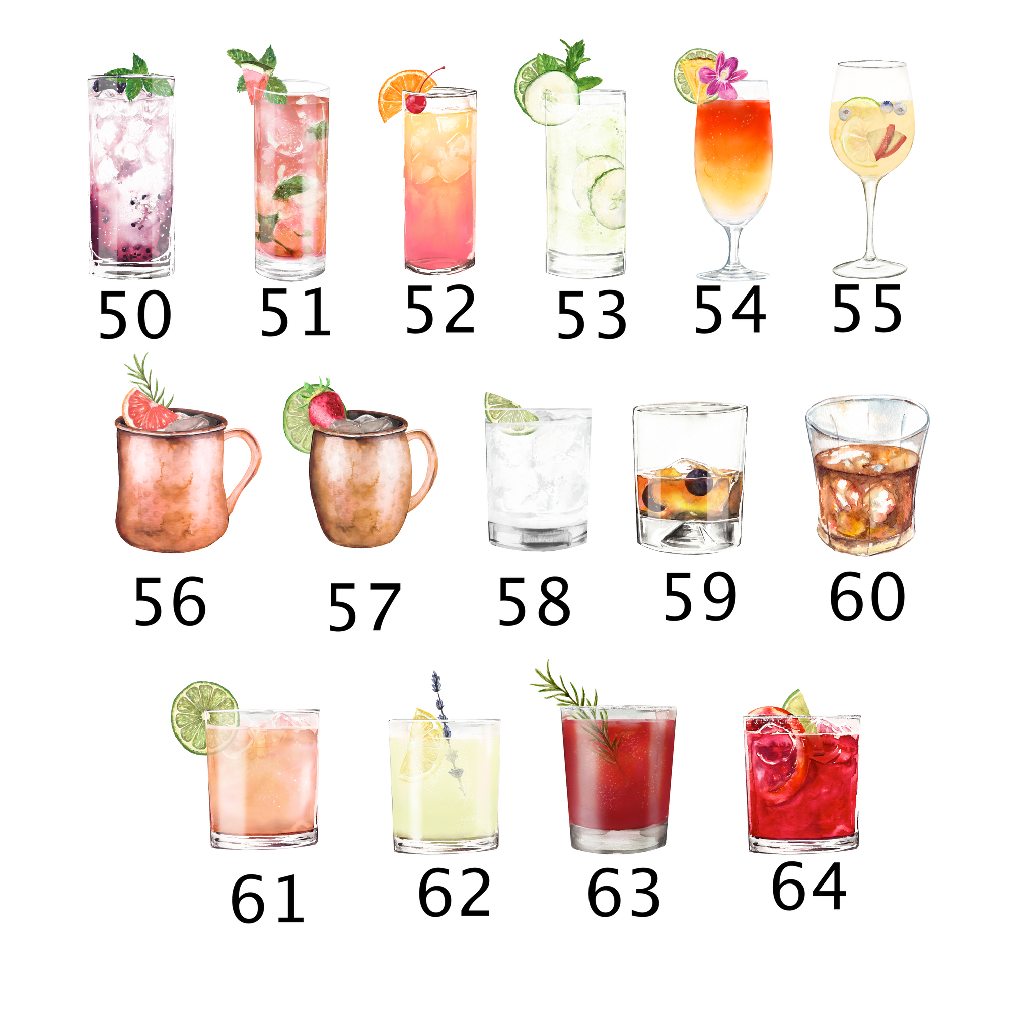 Printable Holiday Signature Drink Menu – Vinylbug Designs